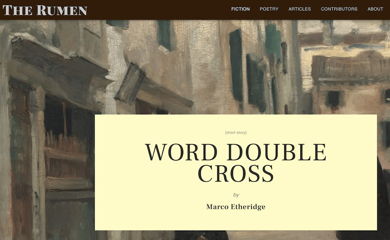 Word Double Cross - Marco Etheridge Fiction